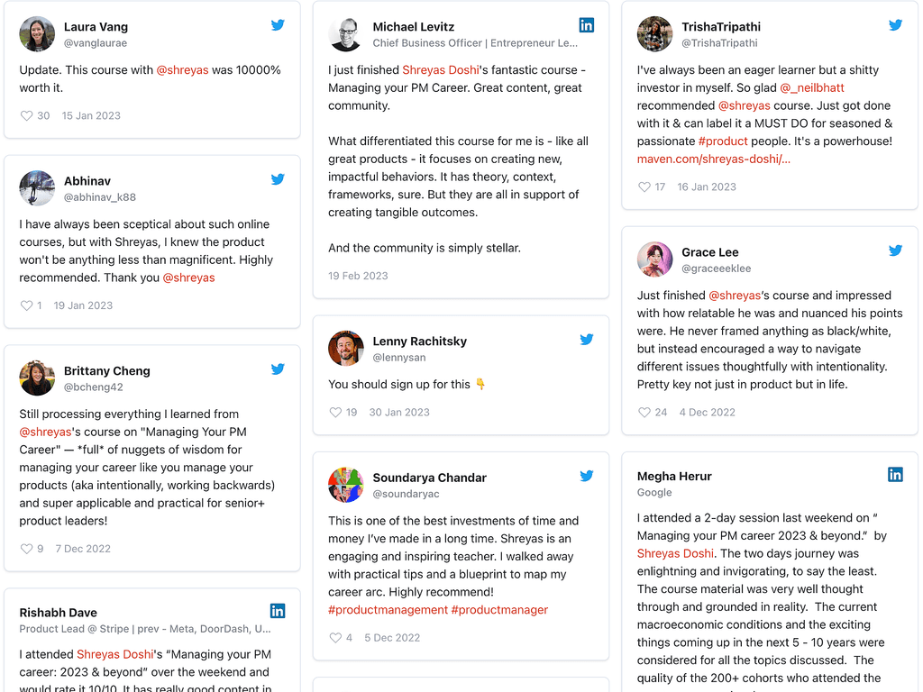 Managing your PM Career in 2025 and beyond by Shreyas Doshi on Maven
