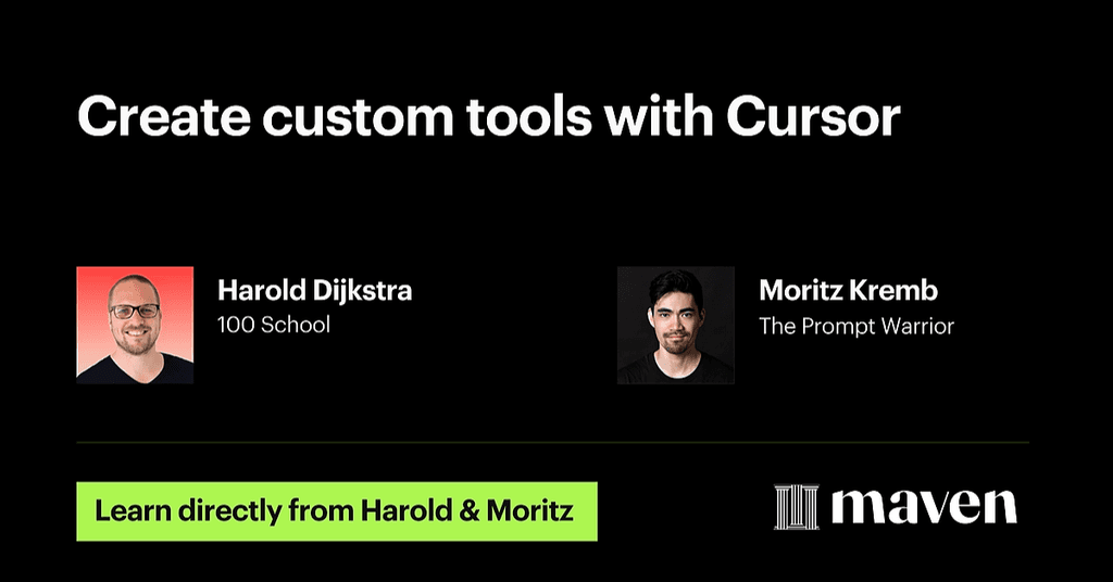 Prototyping with AI Bootcamp by Max Haining and Harold Dijkstra on Maven