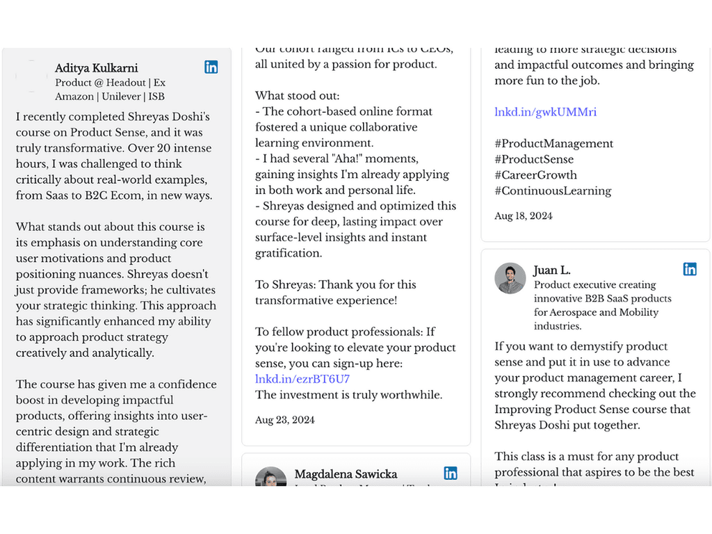 Improving Your Product Sense by Shreyas Doshi on Maven