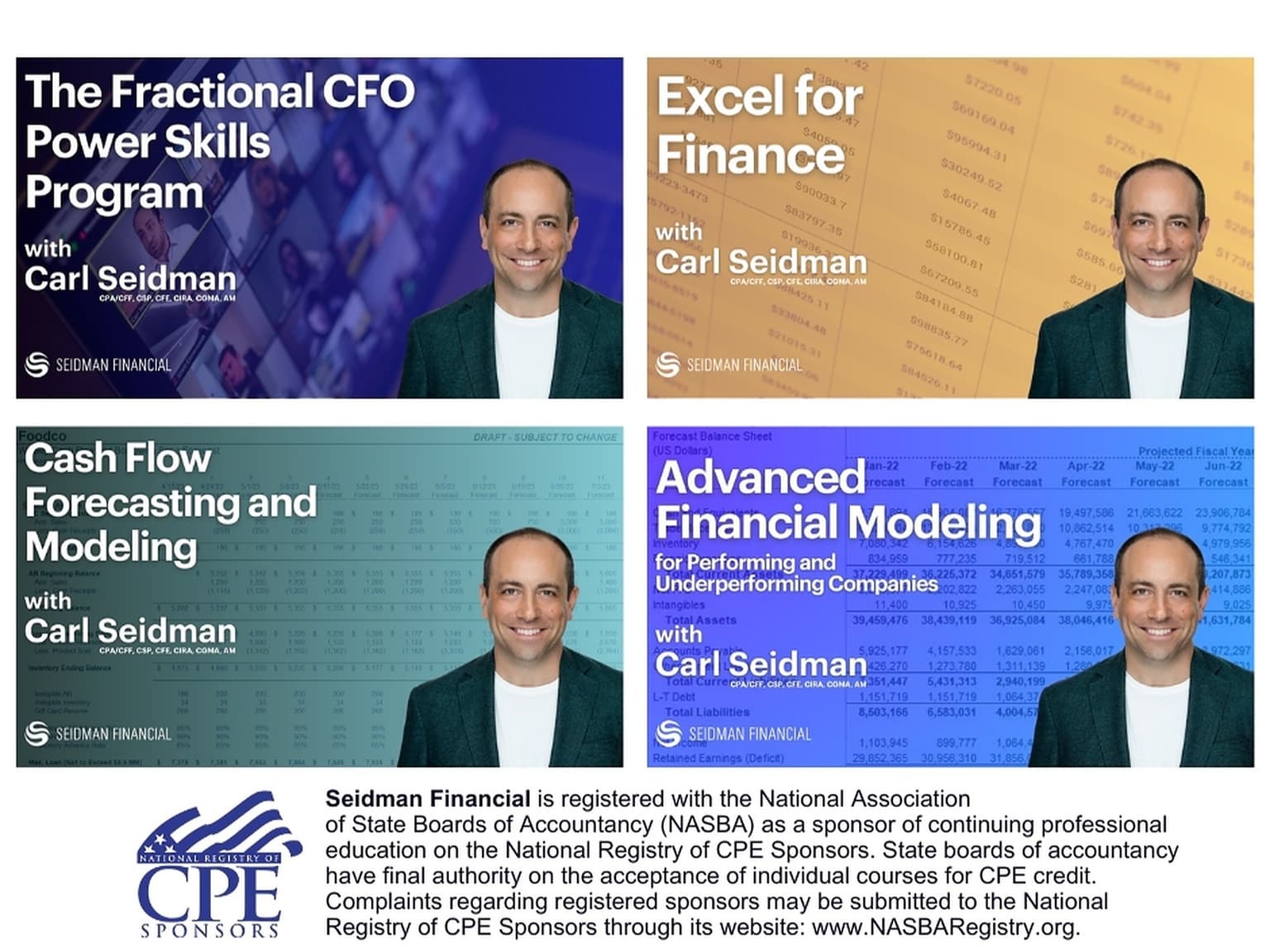 Advanced Financial and Business Modeling by Carl Seidman, CPA/CFF, CSP ...