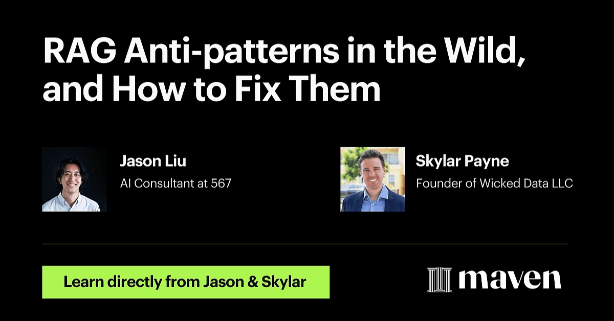 Systematically Improving RAG Applications by Jason Liu on Maven