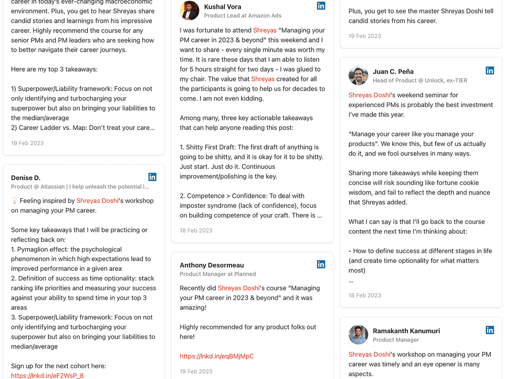 Managing your PM Career in 2025 and beyond by Shreyas Doshi on Maven