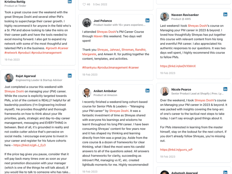 Managing your PM Career in 2025 and beyond by Shreyas Doshi on Maven