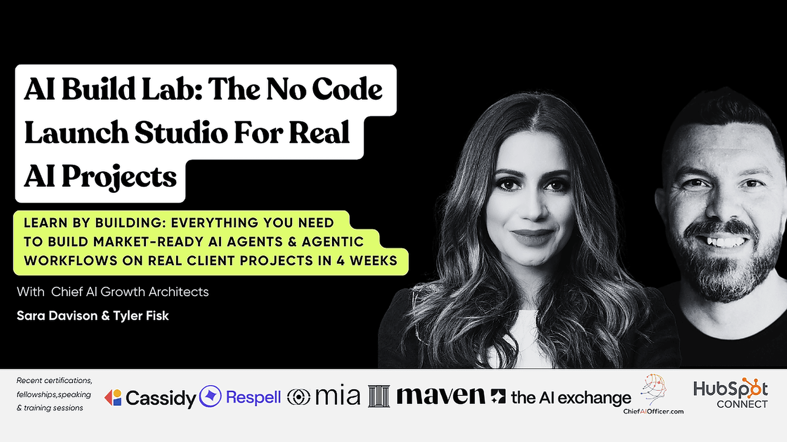 AI Build Lab: The Launch Studio For Real AI Projects by Sara Davison and Tyler Fisk on Maven