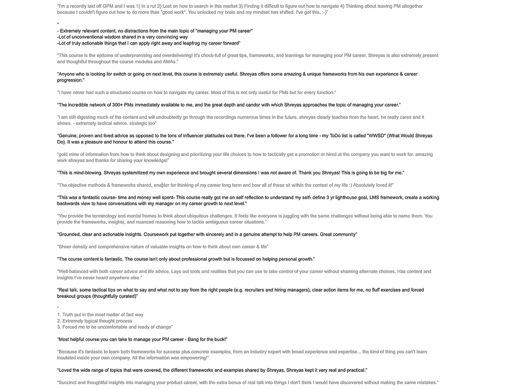 Managing your PM Career in 2025 and beyond by Shreyas Doshi on Maven